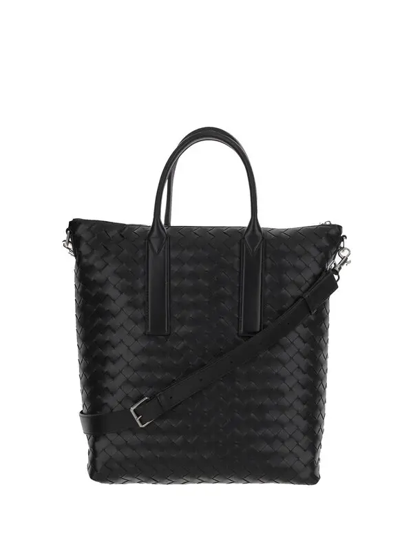Bottega Veneta Avenue Intreccio Tote Bag - Black