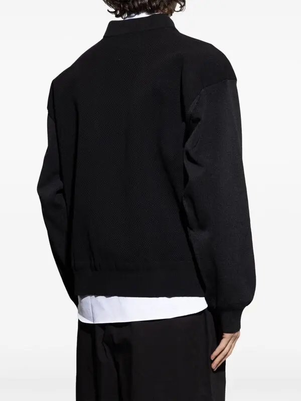 Comme Des Garçons Zip-up Bomber Jacket With Logo Patch