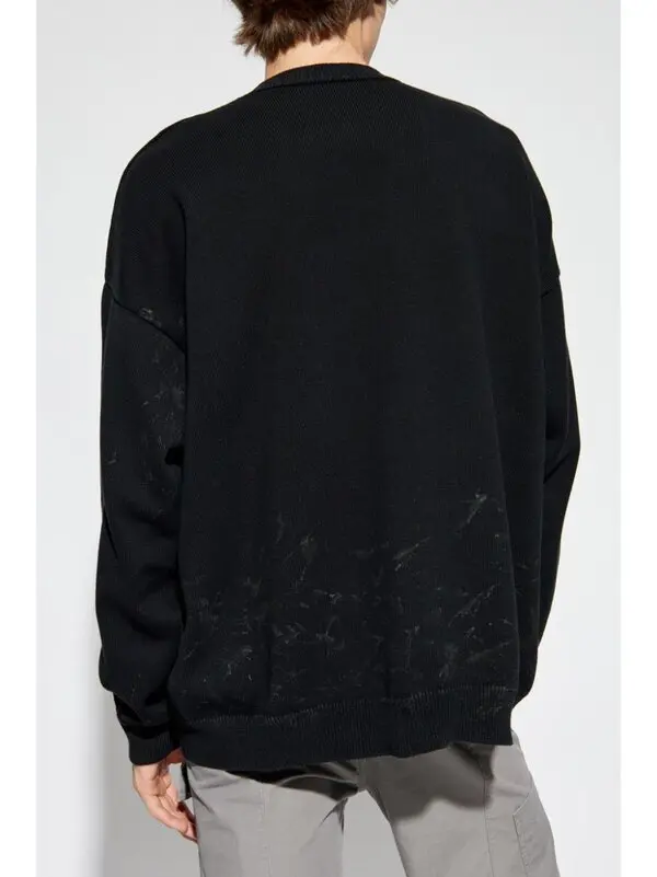 Balenciaga Logo Print Crew Neck Sweater