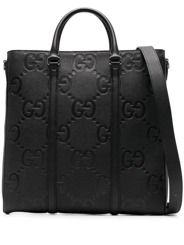 Gucci Gg Supreme Embossed Tote Bag - Black