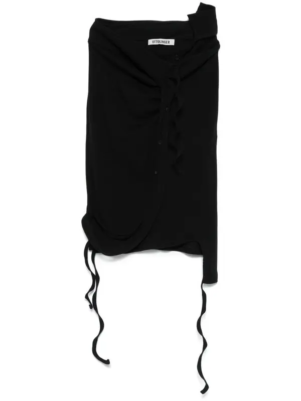 Ottolinger Cotton Mini Skirt With Ruched Detailing