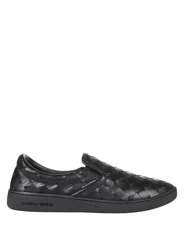 Bottega Veneta Woven Leather Slip-on Sneakers