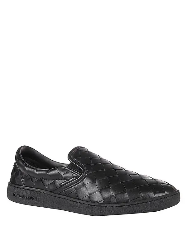 Bottega Veneta Woven Leather Slip-on Sneakers