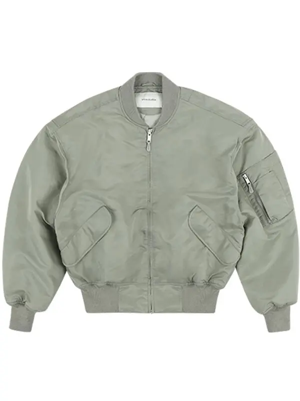ENTIRE STUDIOS Bomber Broad Jacket With Baseball Collar And Ribbed Trim