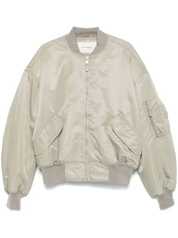 ENTIRE STUDIOS Bomber Broad Jacket With Baseball Collar And Ribbed Trim