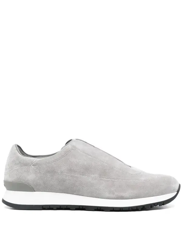 John Lobb Suede Slip-on Loafers