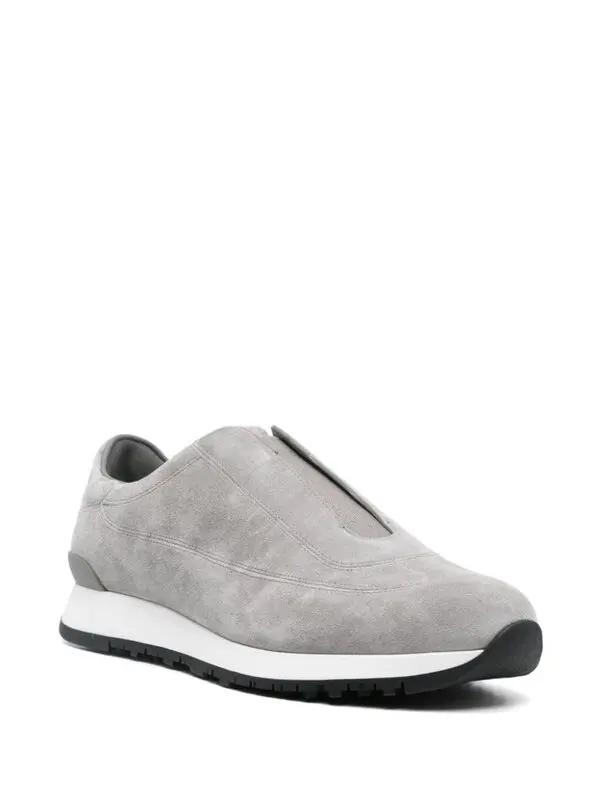John Lobb Suede Slip-on Loafers