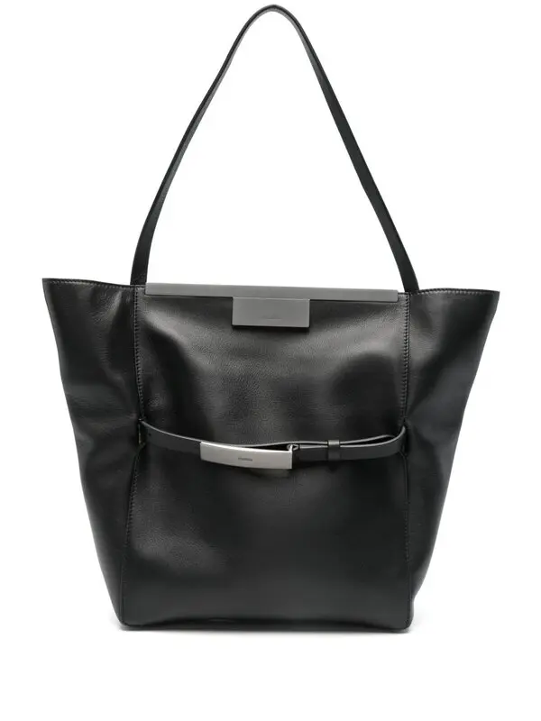 Max Mara Leather Tote Bag With Shoulder Strap
