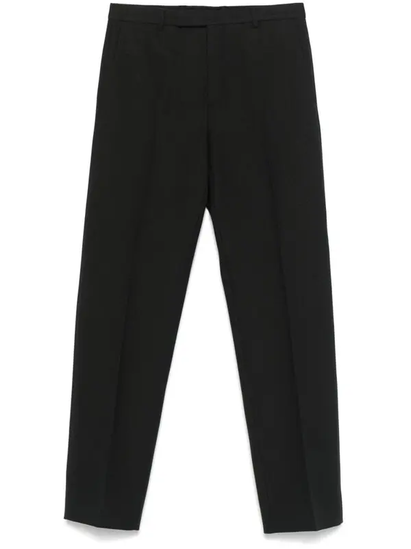 Gucci Twill Trousers With Embroidered Logo