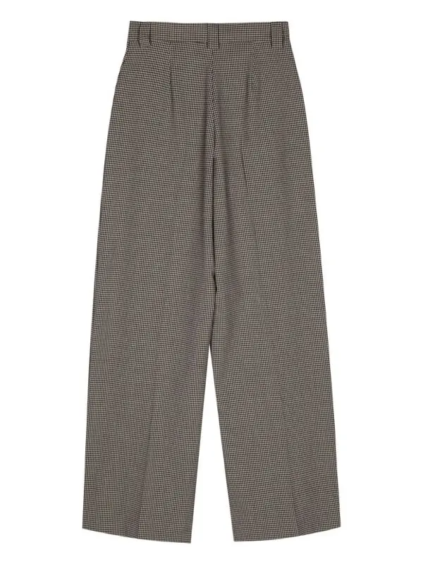 ALYSI Wool Blend Wide-leg Trousers - Blue