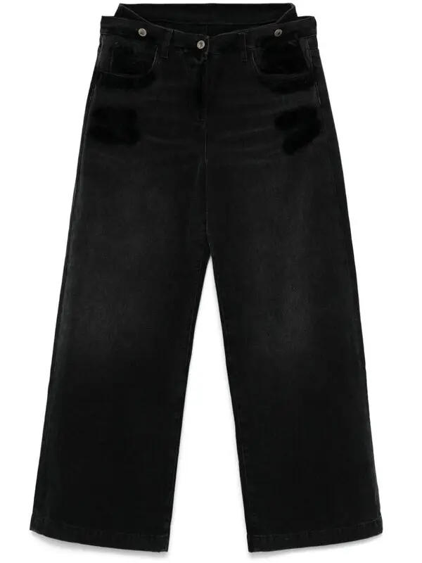 Attico Wide-leg Denim Jeans