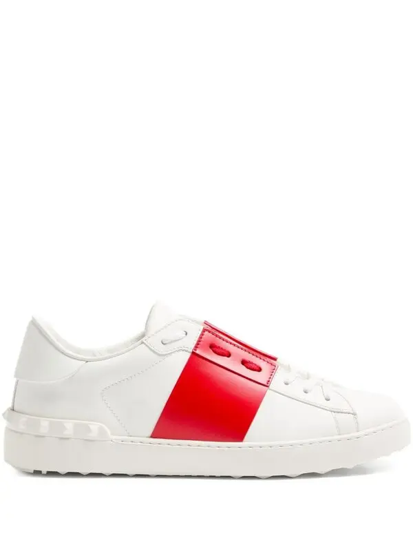 Valentino Garavani Open Leather Sneakers - Red