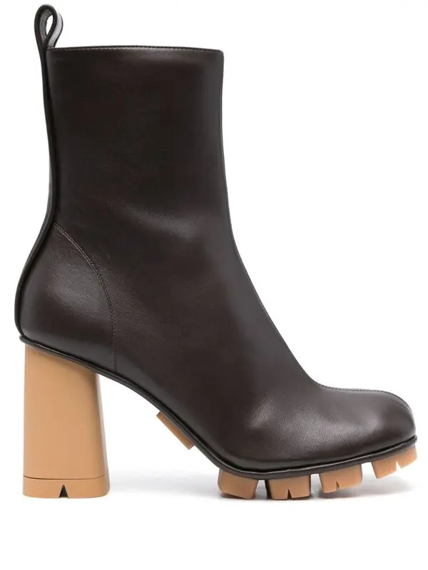 Bottega Veneta Shore Leather Ankle Boots