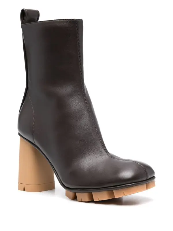 Bottega Veneta Shore Leather Ankle Boots