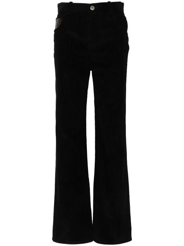 Bottega Veneta Velvet Straight Trousers - Blue