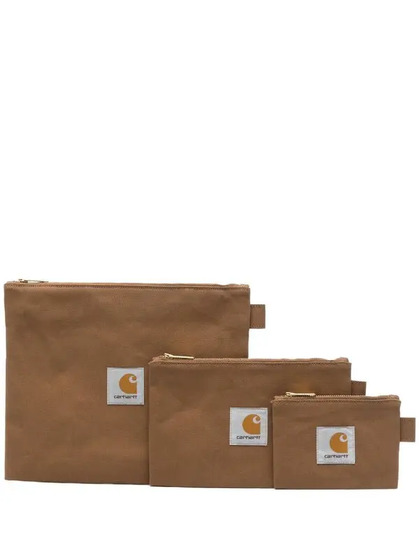 Carhartt Work In Progress Canvas Pouch 3 Pack - Brown