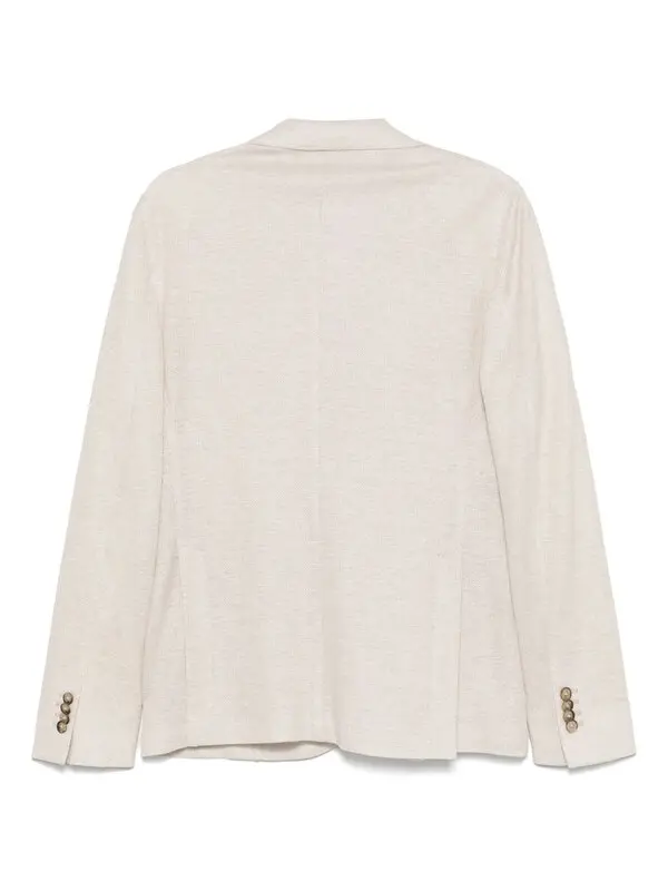 LUIGI BIANCHI Single Breasted Linen Jacket