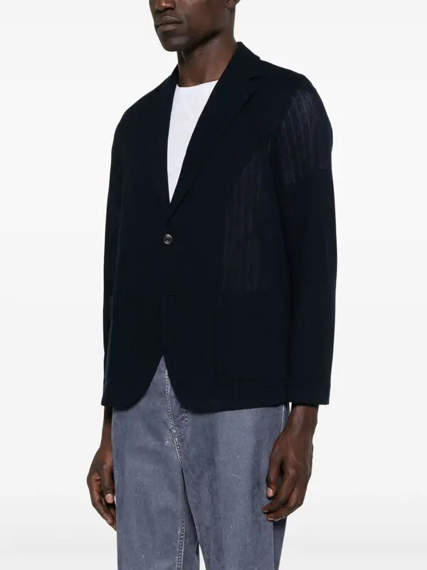 CIRCOLO 1901 Navy Cotton Single-breasted Jacket