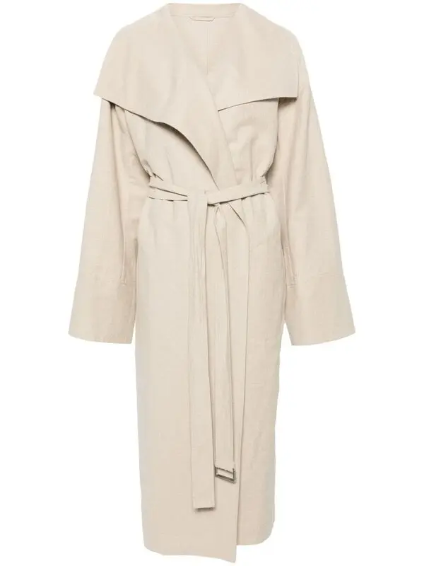 TOTEME Signature Linen Coat - Beige