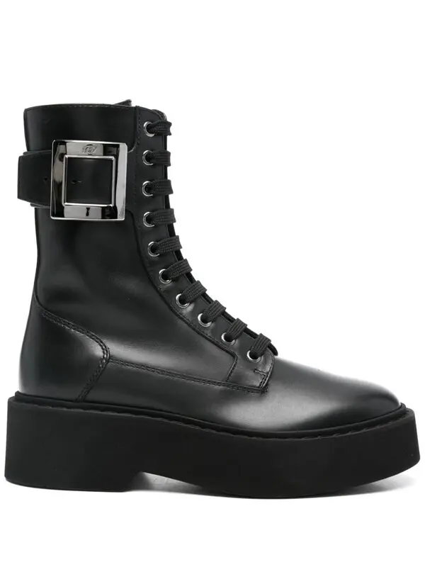 ROGER VIVIER Viv Rangers Leather Boots