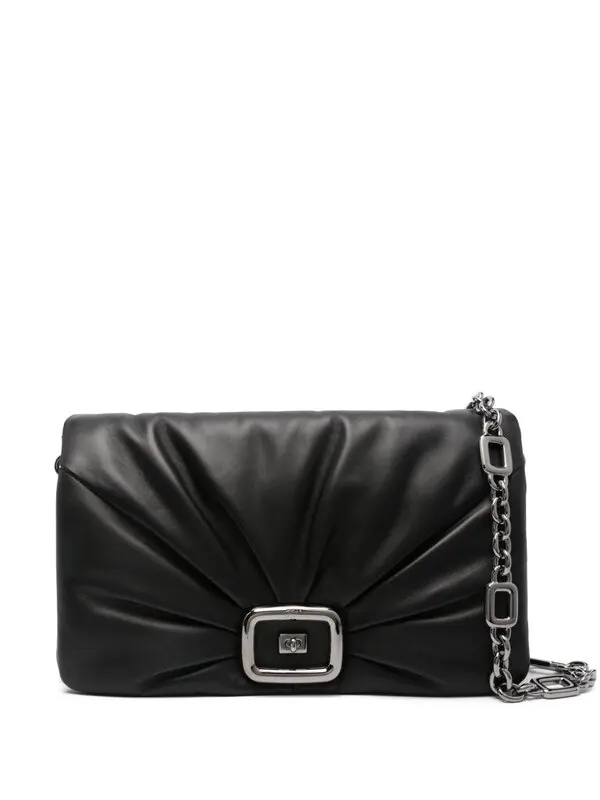 ROGER VIVIER Viv' Choc Leather Clutch