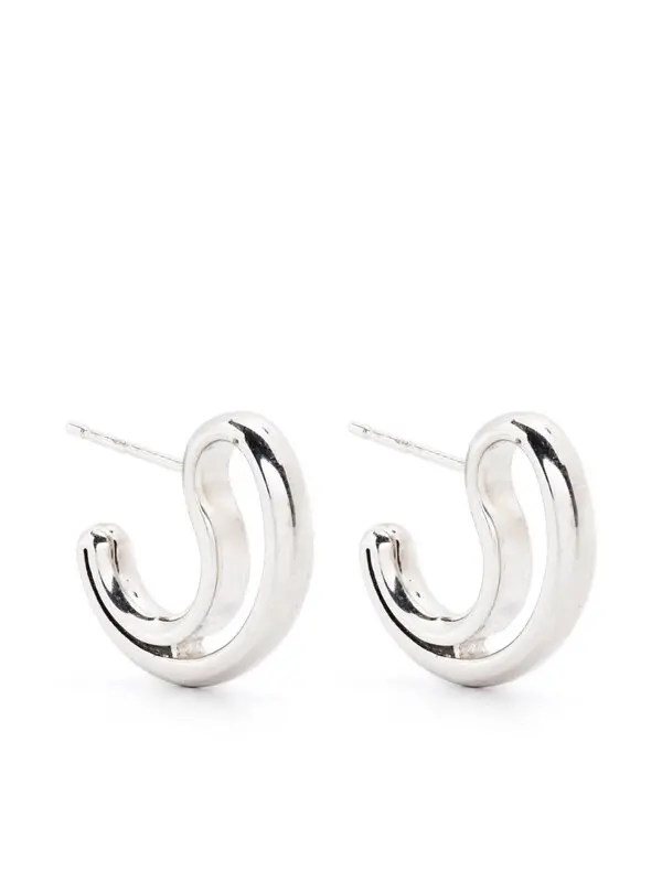 Bottega Veneta Small Hoop Earrings - Silver