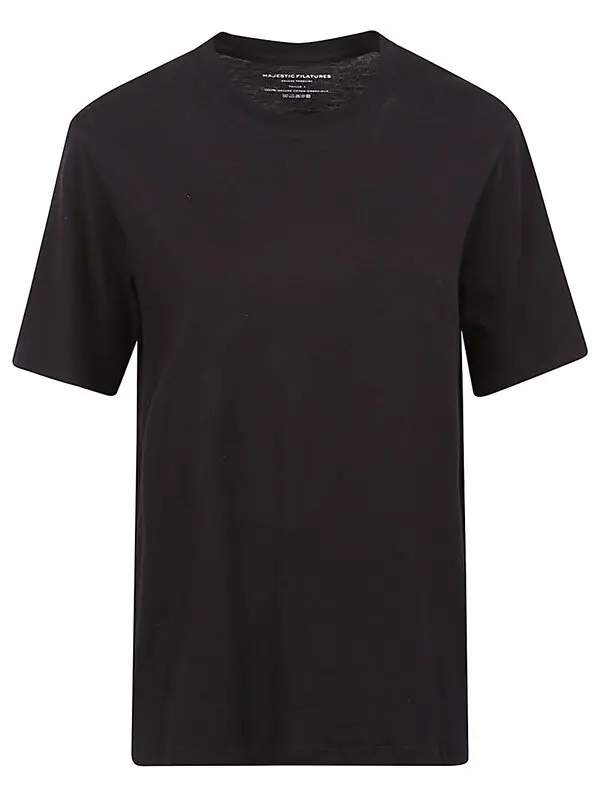 Majestic International Cotton Crewneck Top