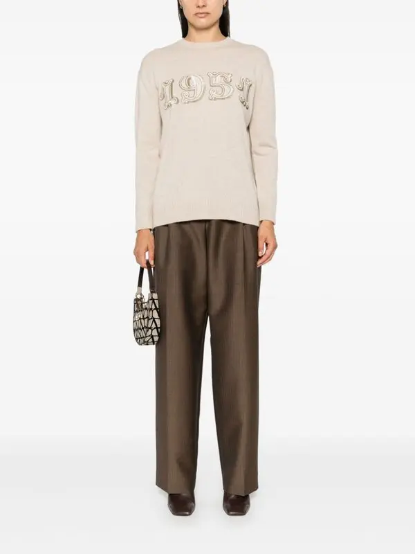 Max Mara Wool And Cashmere Blend Sweater With Sequin Detailing