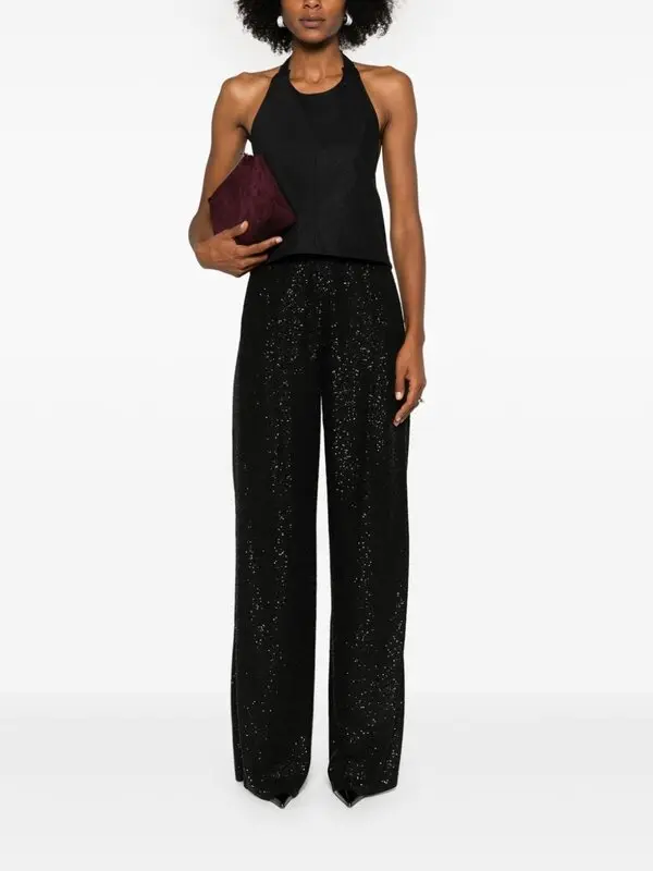 Max Mara Sequined Wide-leg Trousers