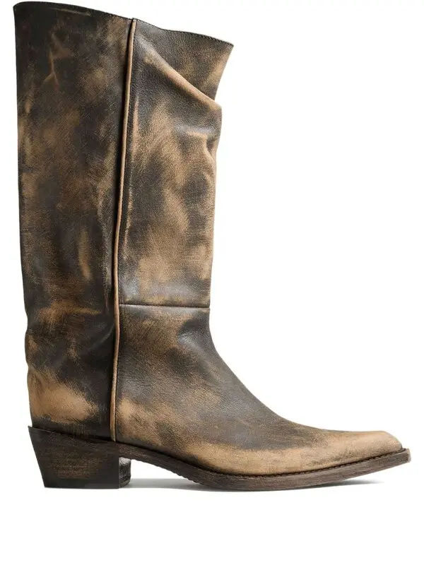 Khaite Clive Leather Boots