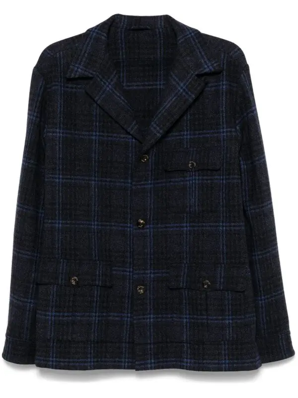 FINAMORE 1925 Checked Wool Single-breasted Jacket