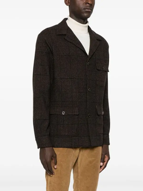 FINAMORE 1925 Checked Wool Single-breasted Jacket