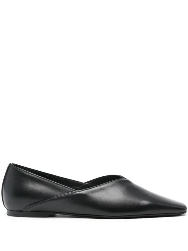 TOTEME Calf Leather Almond Toe Flats