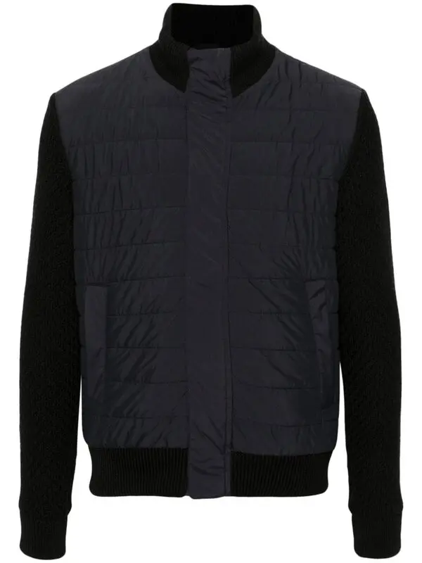 Herno Quilted Panelled Bomber Jacket
