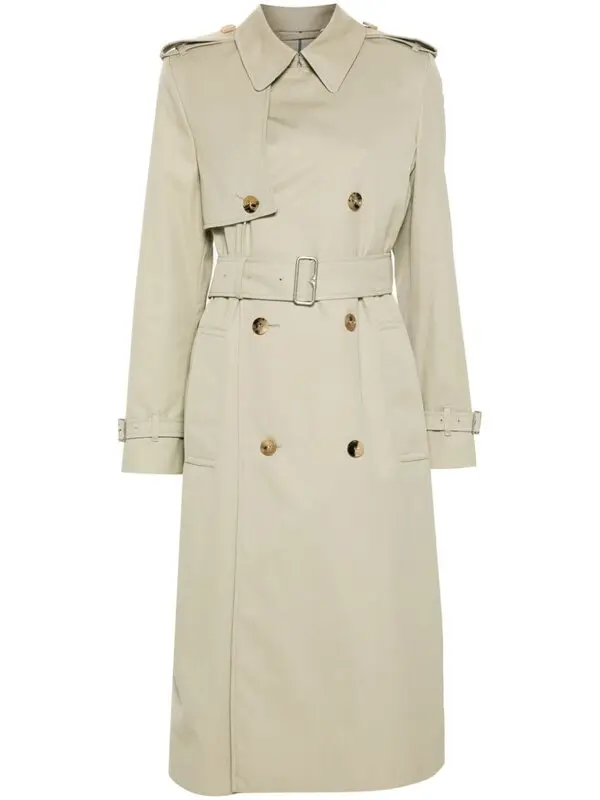 Burberry Cotton Gabardine Long Trench Coat