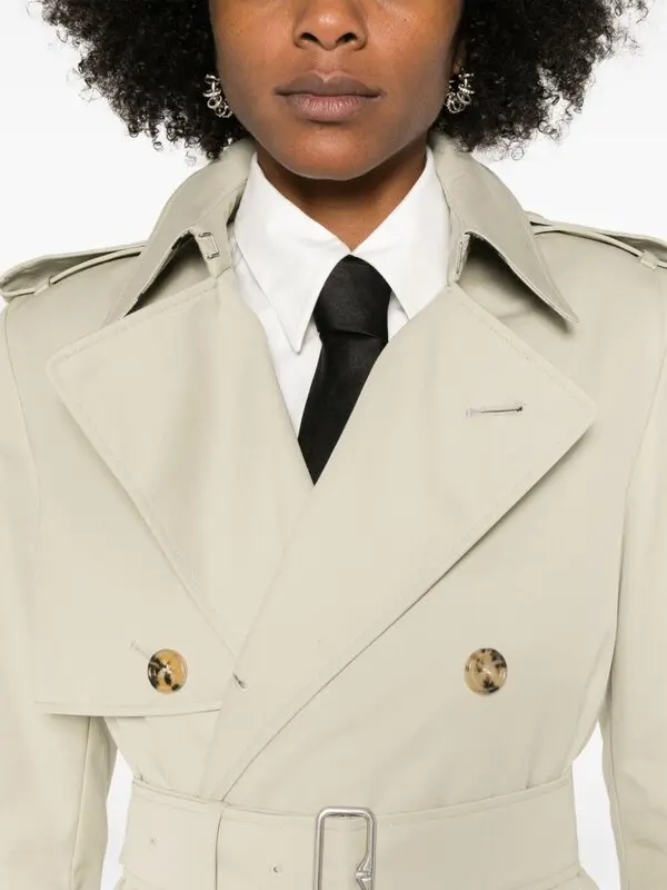 Burberry Cotton Gabardine Long Trench Coat