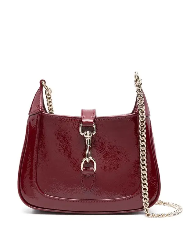 Gucci Jackie Notte Patent Leather Mini Bag - Red