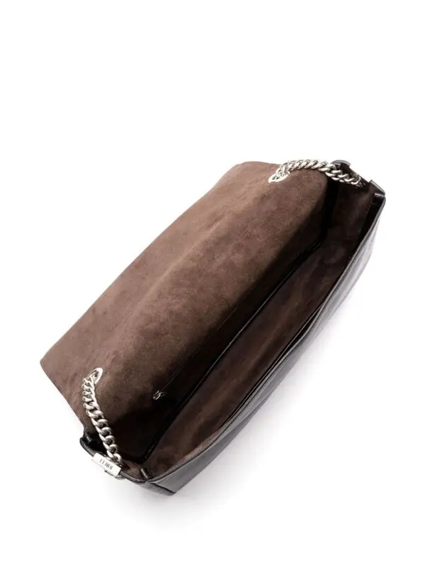 Fendi Baguette Large Leather Shoulder Bag - Black