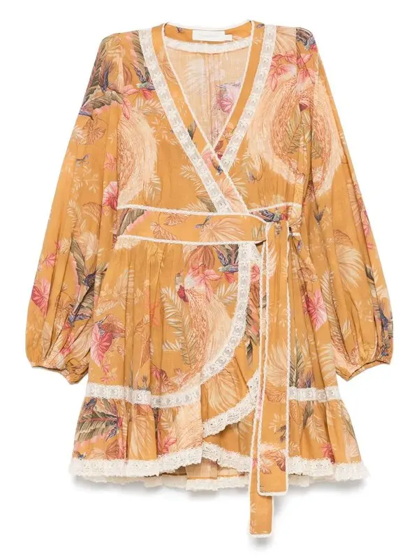 Zimmermann Ascension Cotton Mini Dress - Yellow