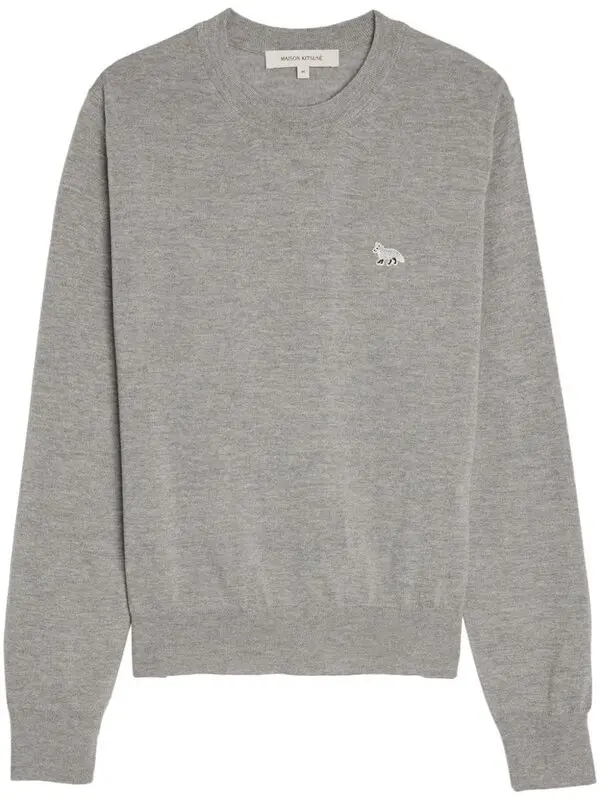 Maison Kitsuné Baby Fox Wool Jumper - Grey