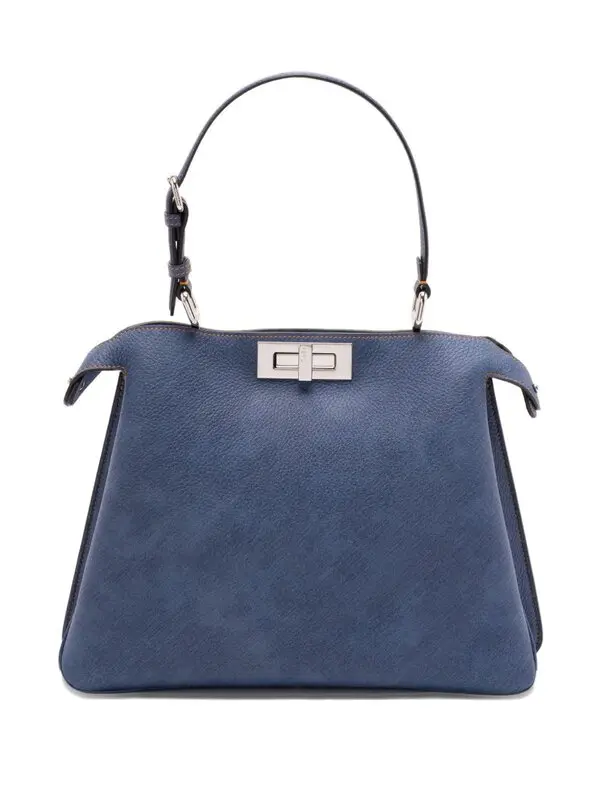 Fendi Peekaboo Medium Soft Leather Handbag - Blue
