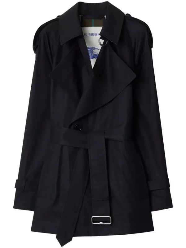 Burberry Cotton Trench Coat - Black