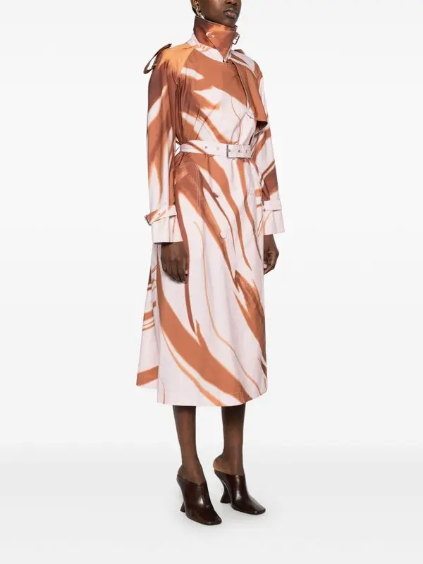 Dries Van Noten Printed Cotton Trench Coat
