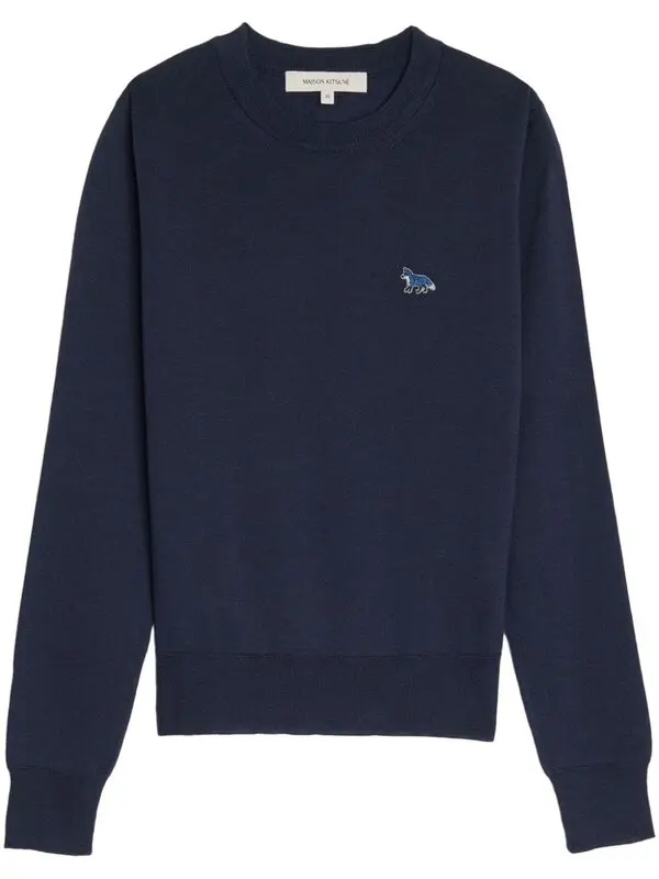 Maison Kitsuné Baby Fox Wool Jumper - Blue