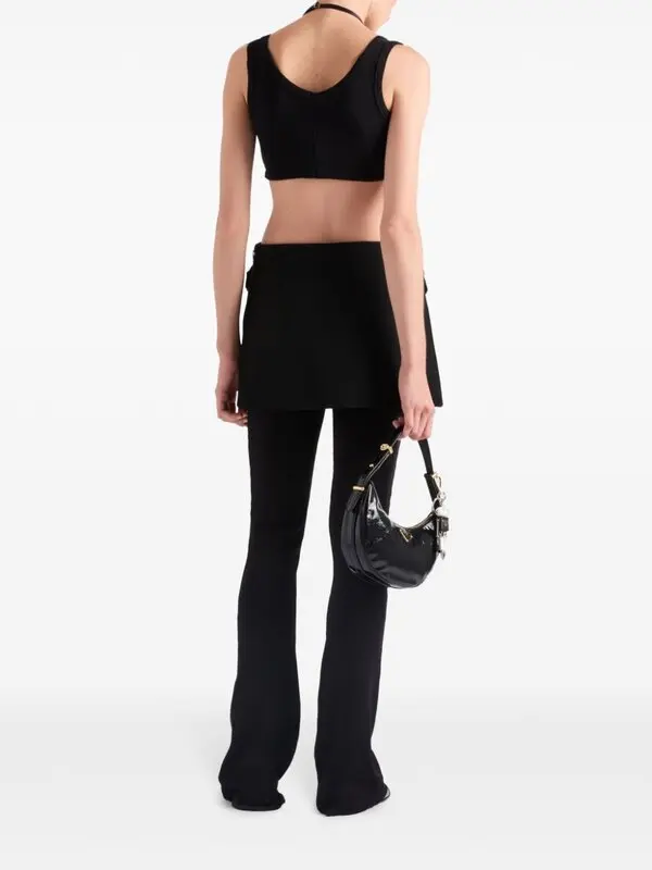 Prada Ribbed Jersey Flare Trousers