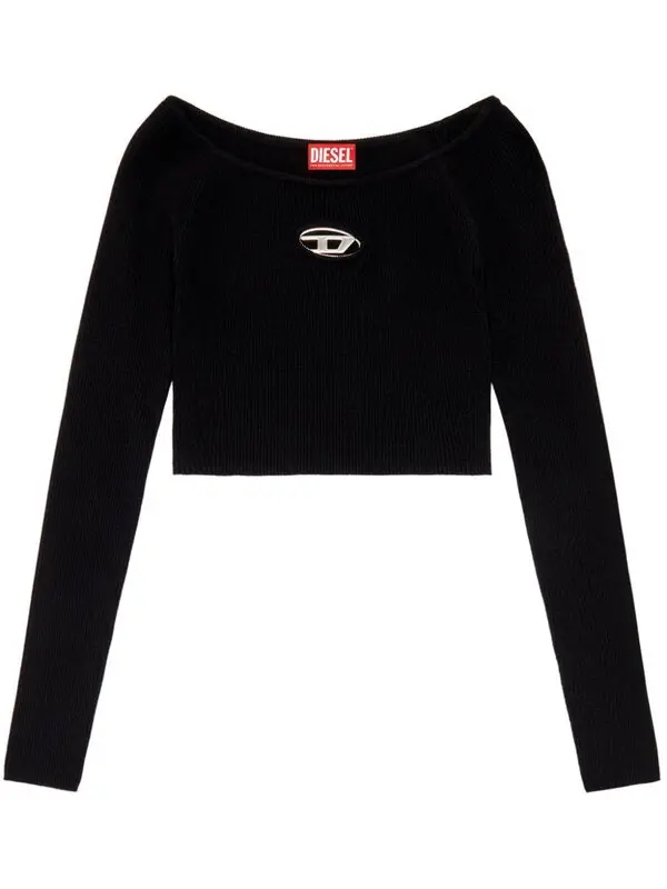 DIESEL® Oval-d Cropped Top With Logo Plaque
