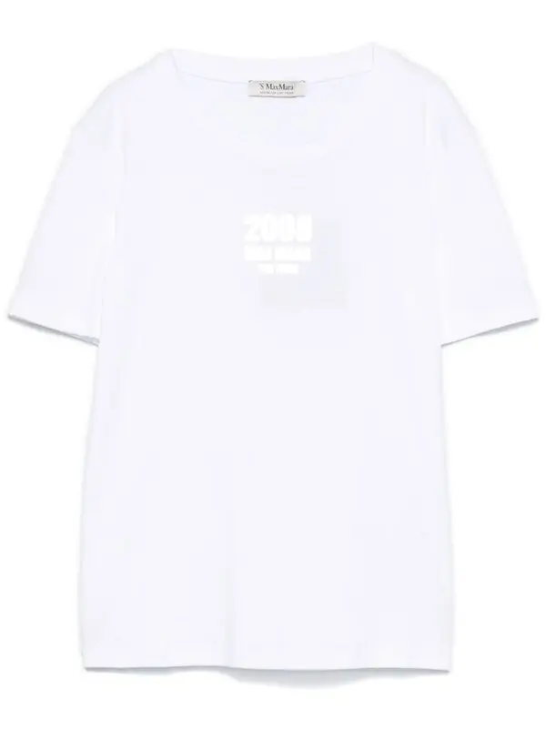 Max Mara Logo Cotton T-shirt - White