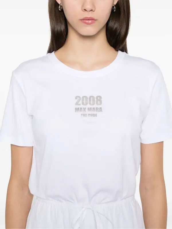 Max Mara Logo Cotton T-shirt - White