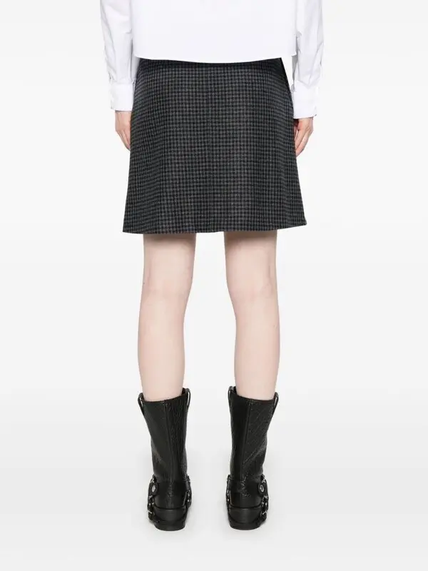 A.p.c. Checked Wool Skirt