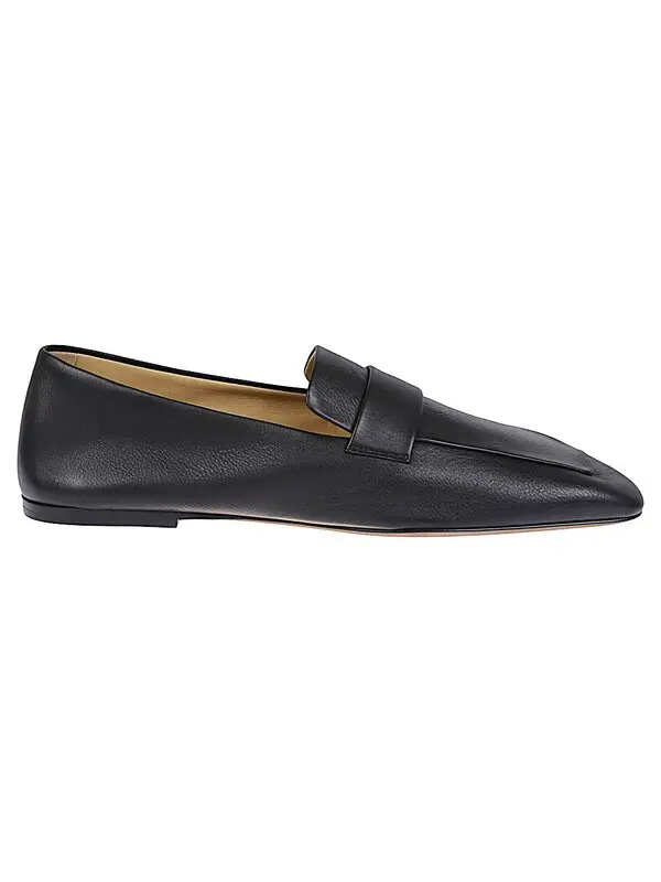 THE ROW Leather Square Toe Loafers